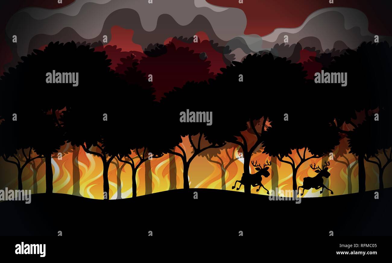 Burnt silhouette Stock Vector Images - Alamy