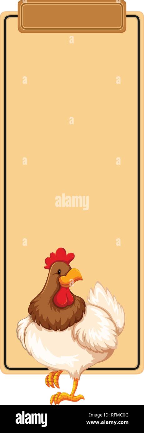 Chicken on blank template illustration Stock Vector Image & Art - Alamy