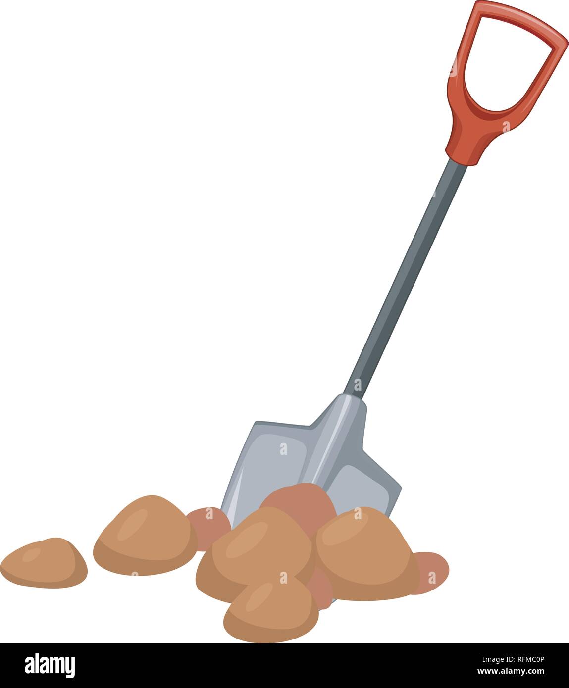 A shovel digging ground illustration Stock Vector Image & Art - Alamy