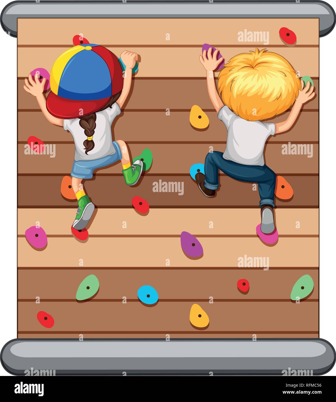 Rock climber cartoon design hi-res stock photography and images - Alamy