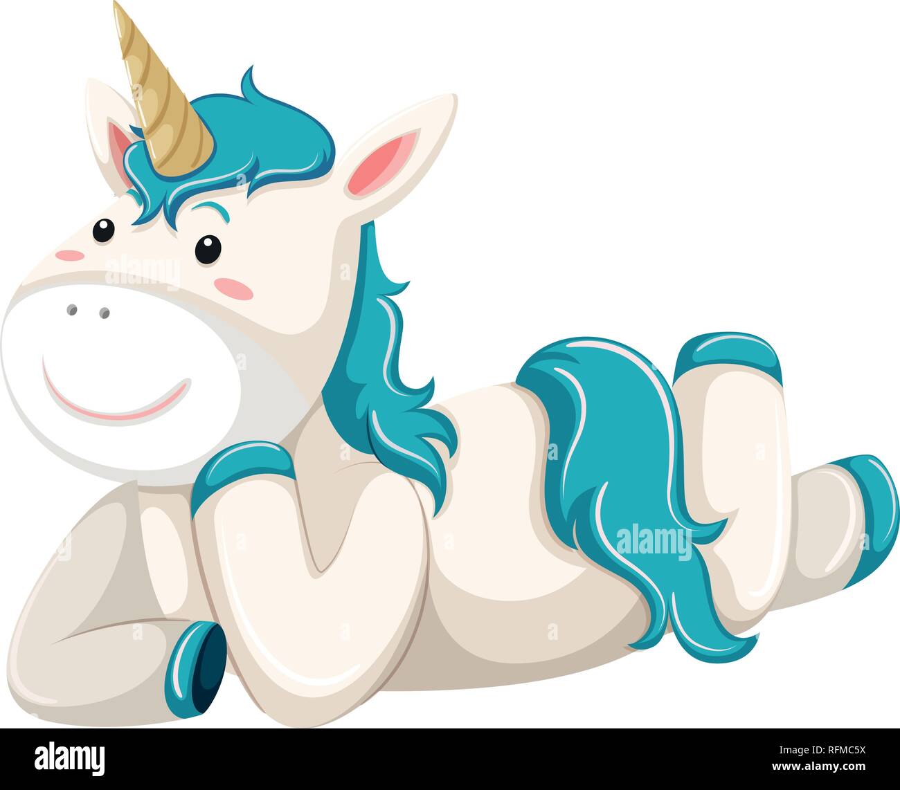 A unicorn character lay down illustration Stock Vector Image & Art - Alamy