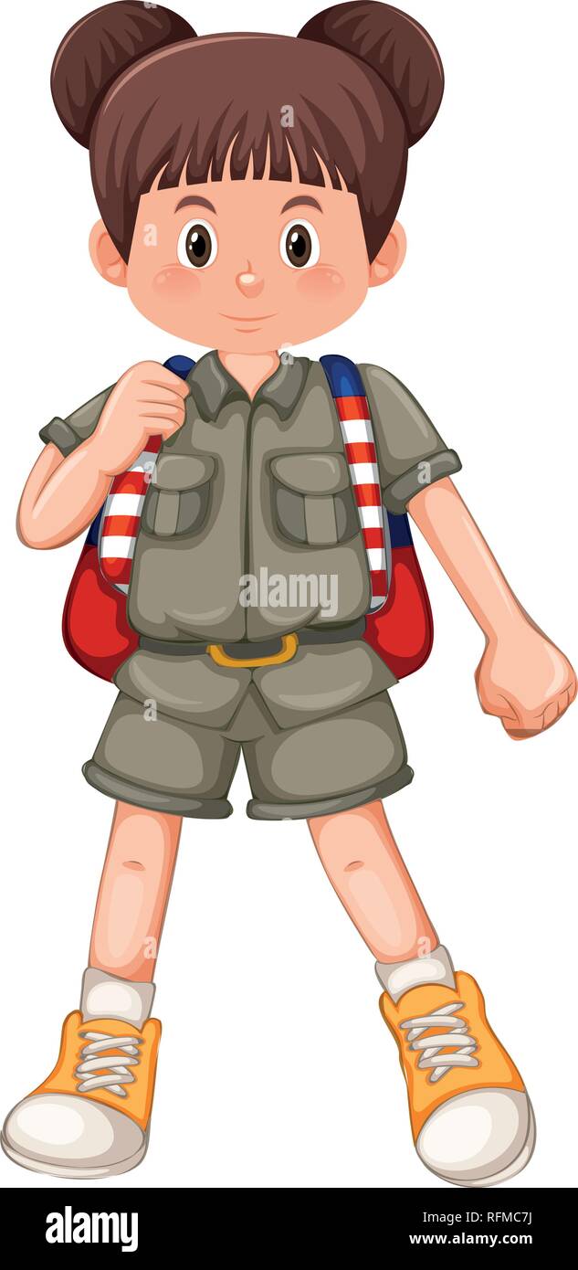 A girl scout character illustration Stock Vector Image & Art - Alamy