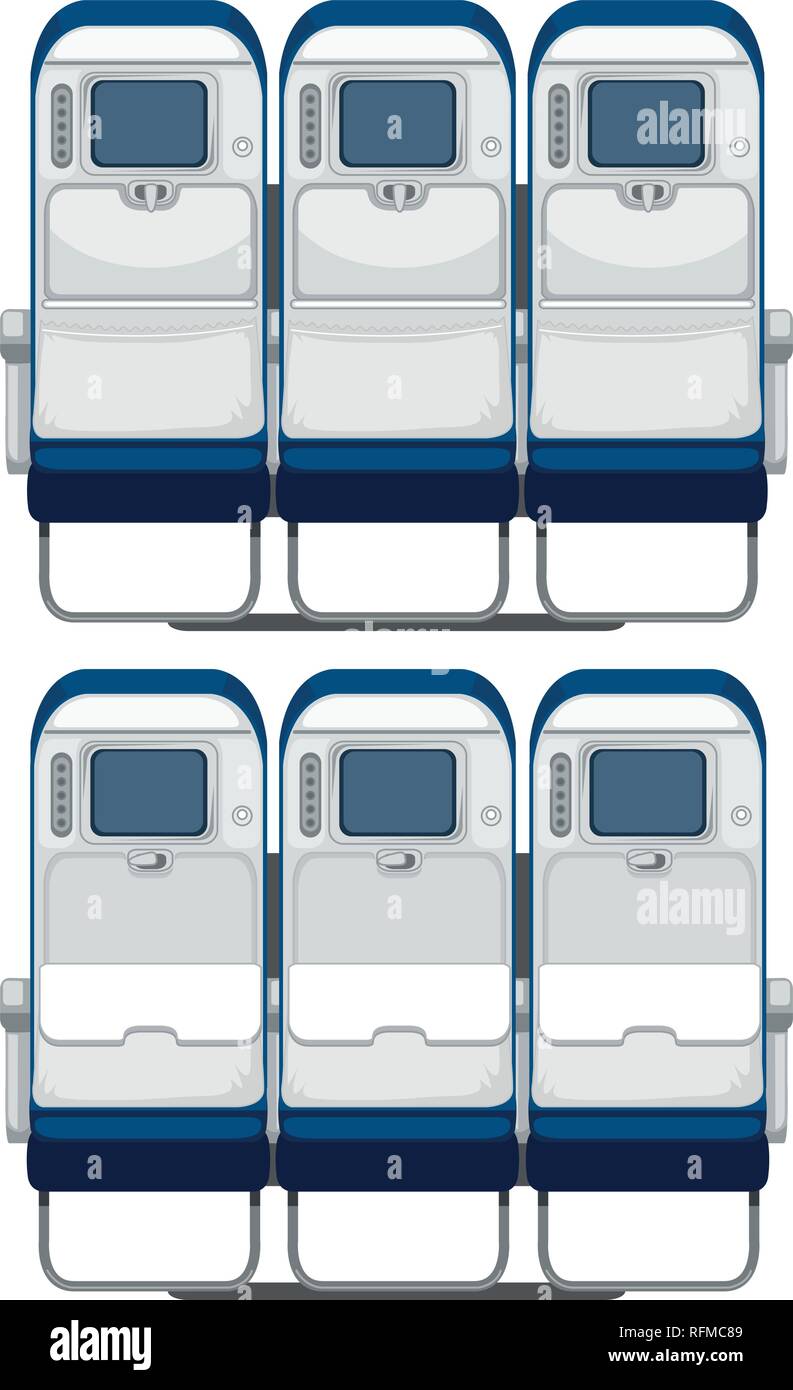 Back of airplane seat illustration Stock Vector Image & Art - Alamy
