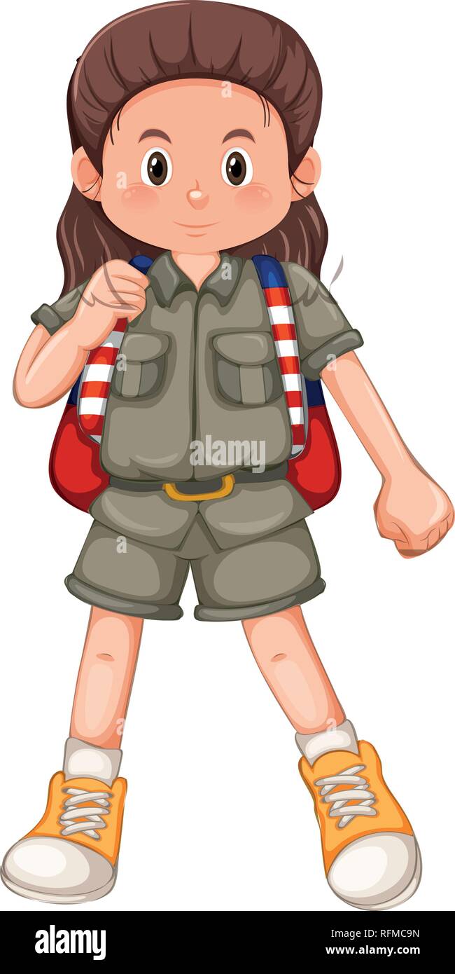 A girl scout character illustration Stock Vector Image & Art - Alamy