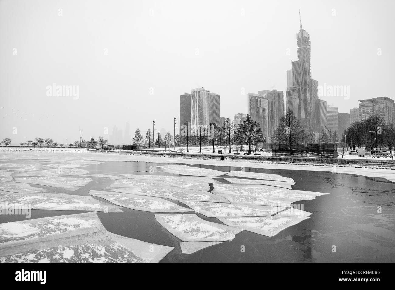 Winter in Chicago Stock Photo - Alamy