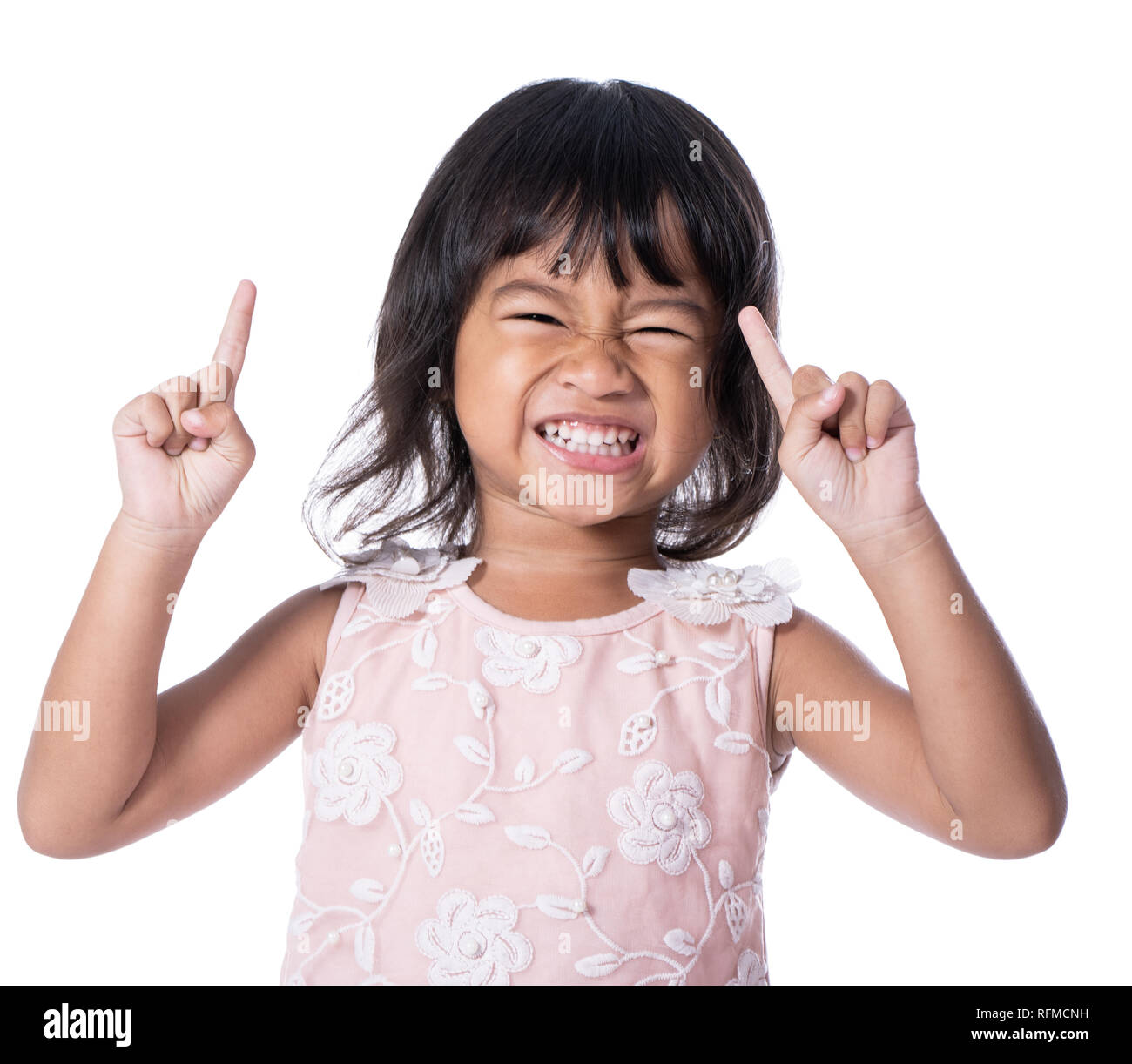 asian young kid excited Stock Photo - Alamy