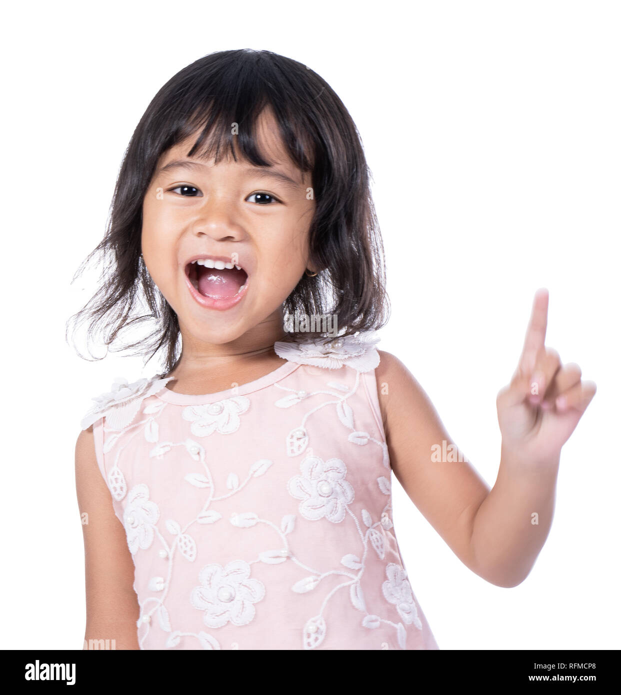 toddler thinking and got an idea Stock Photo - Alamy