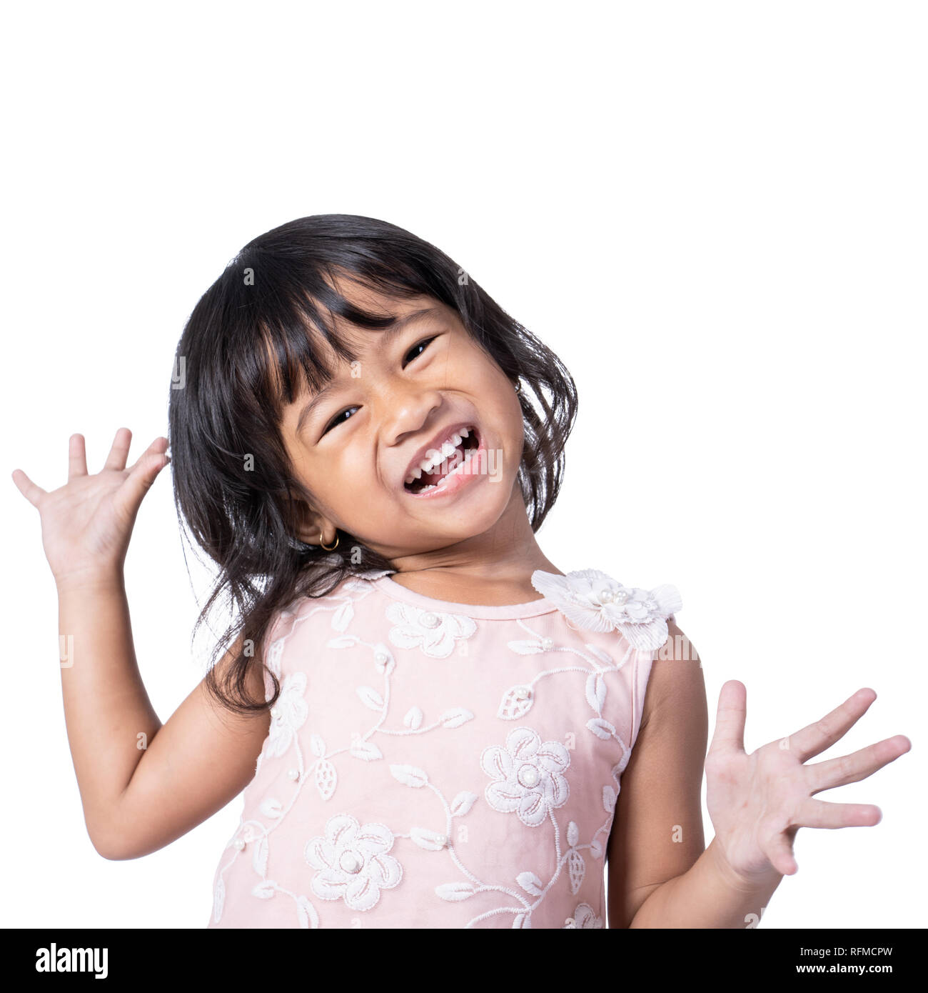 asian young kid excited Stock Photo - Alamy