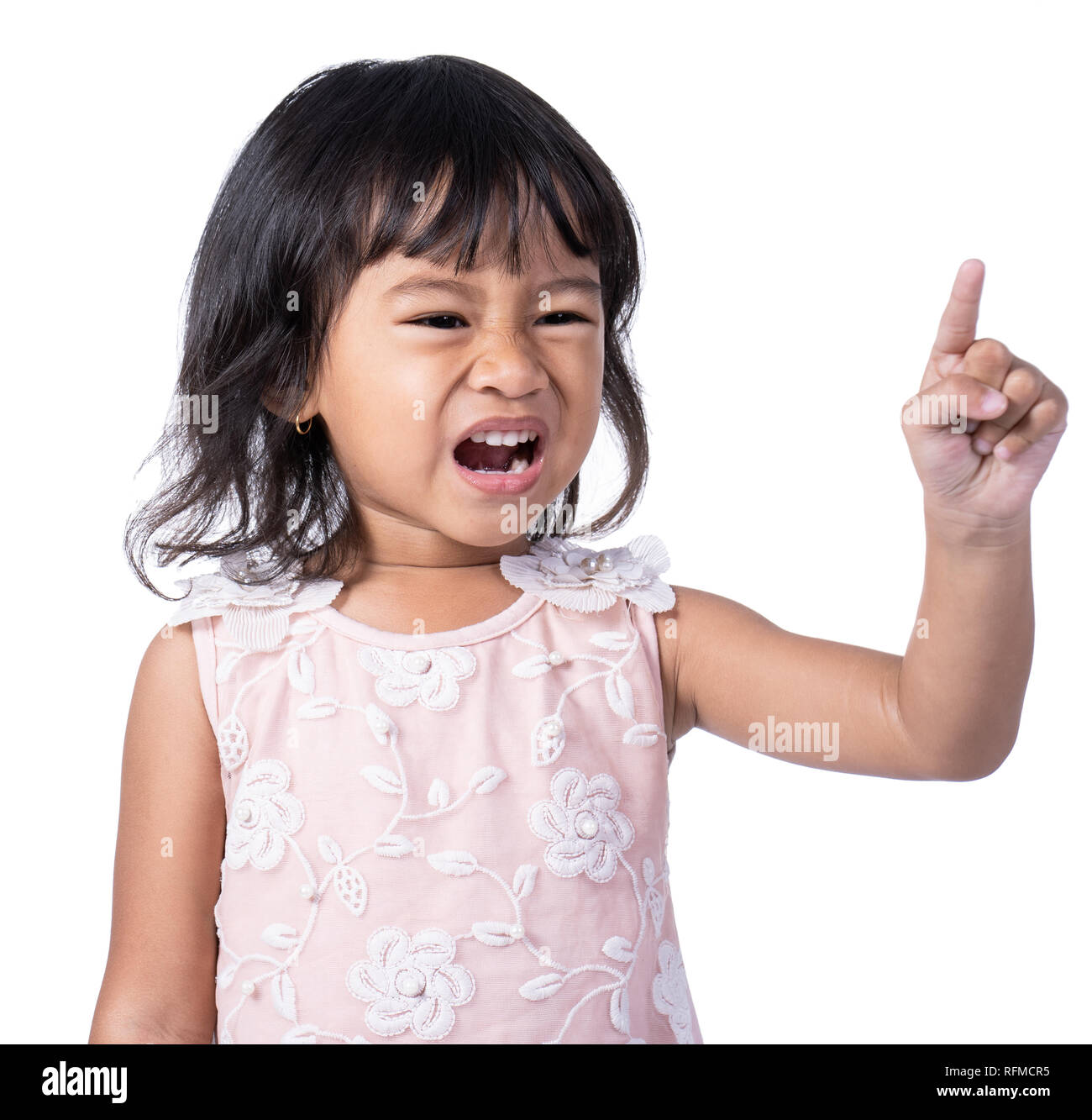 kid expression isolated over white Stock Photo - Alamy