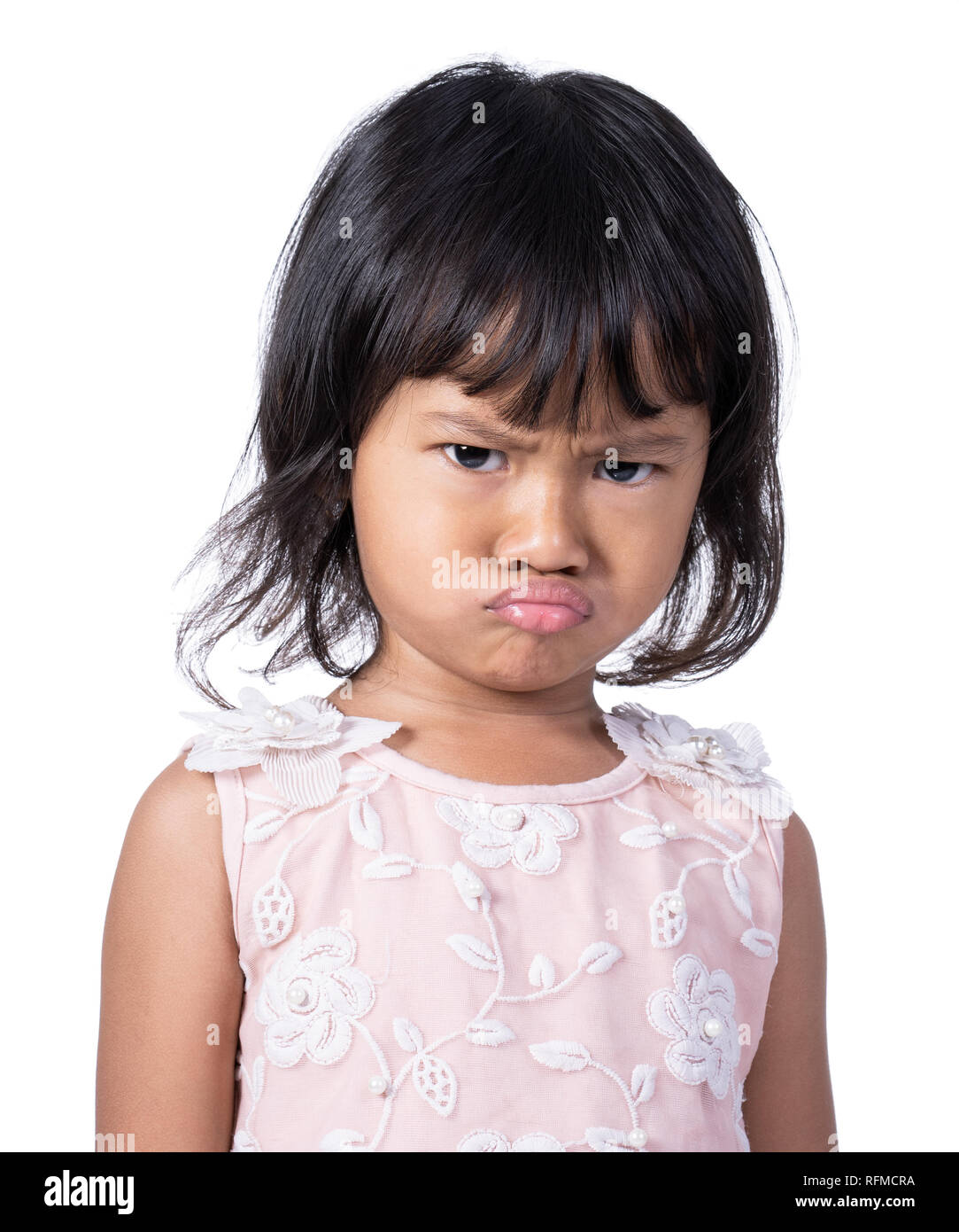 expression of sad and unhappy kid Stock Photo - Alamy