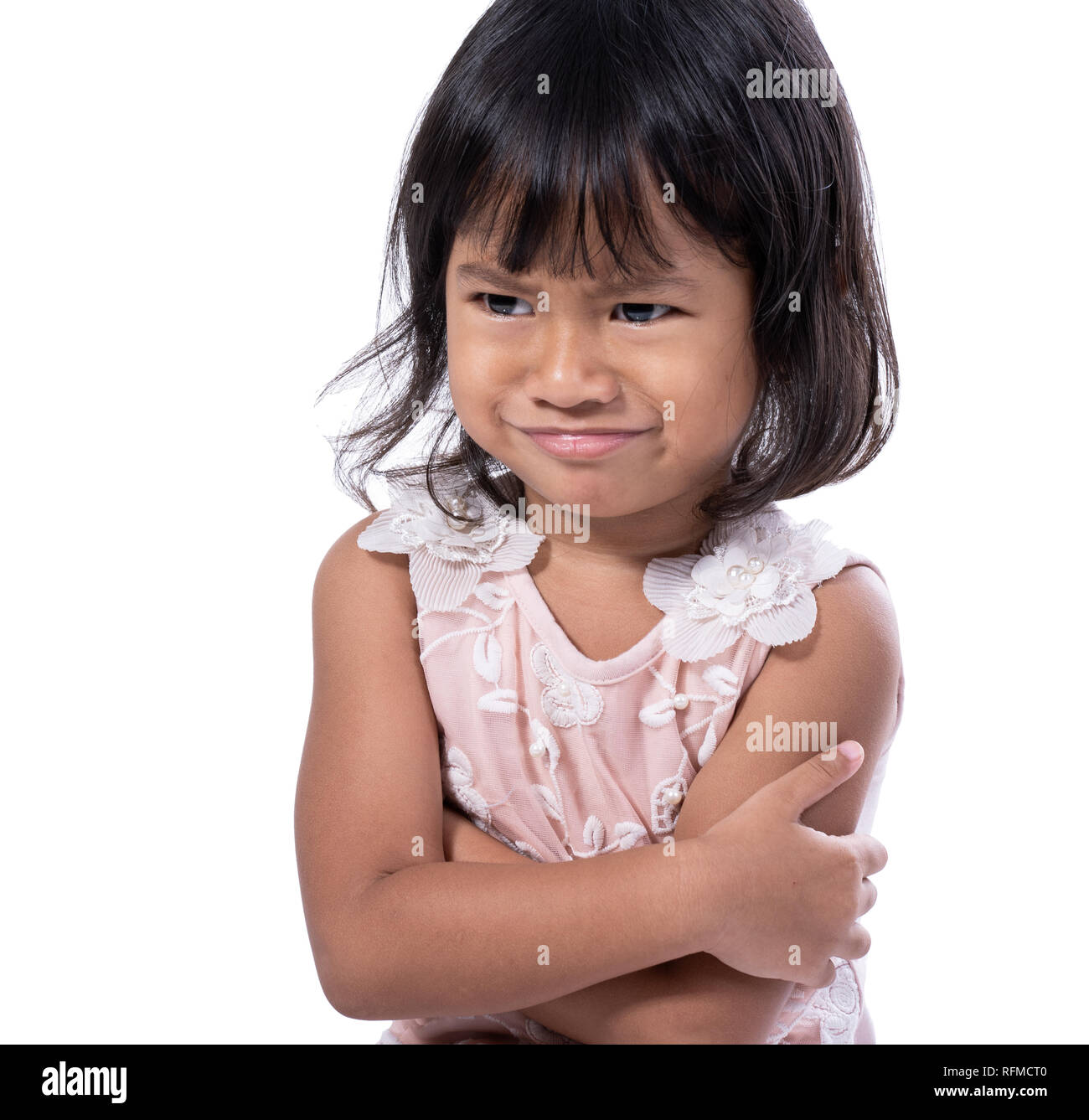 kid expression isolated over white Stock Photo - Alamy