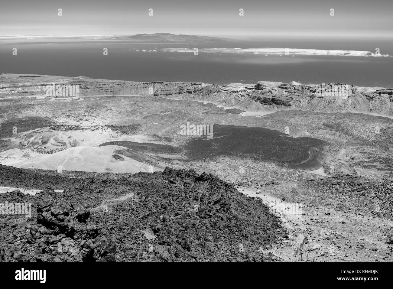 Caldera outdoor slope Black and White Stock Photos & Images - Alamy