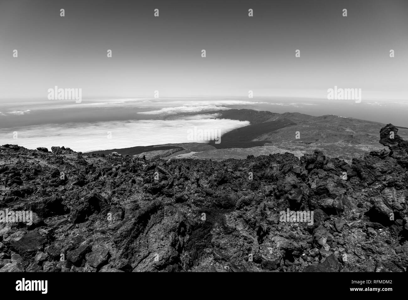 Caldera outdoor slope Black and White Stock Photos & Images - Alamy