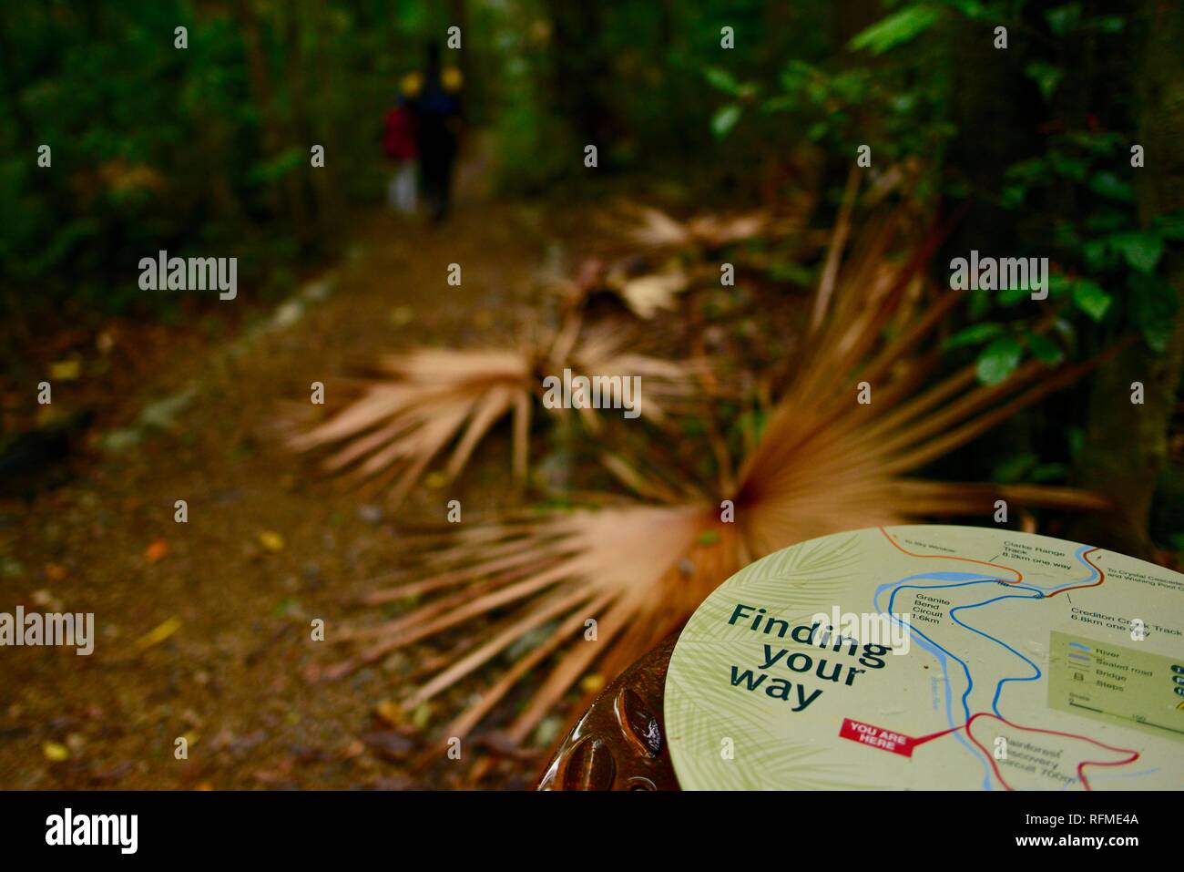 Finding your way sign, Granite bend track to broken river, Eungella ...