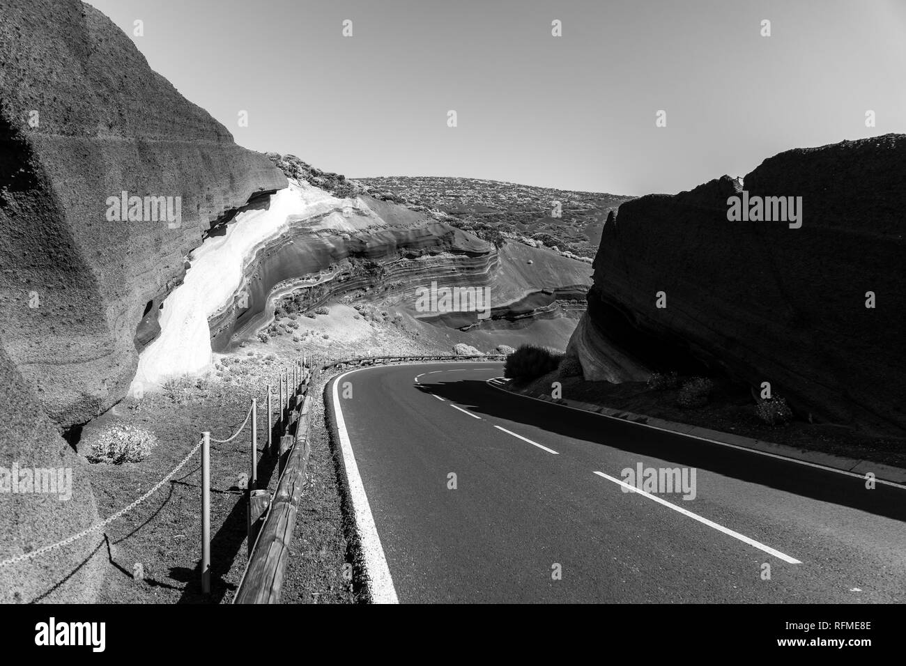 La Tarta del Teide - geological formation of solidified lava flows. Tenerife. Canary Islands ...