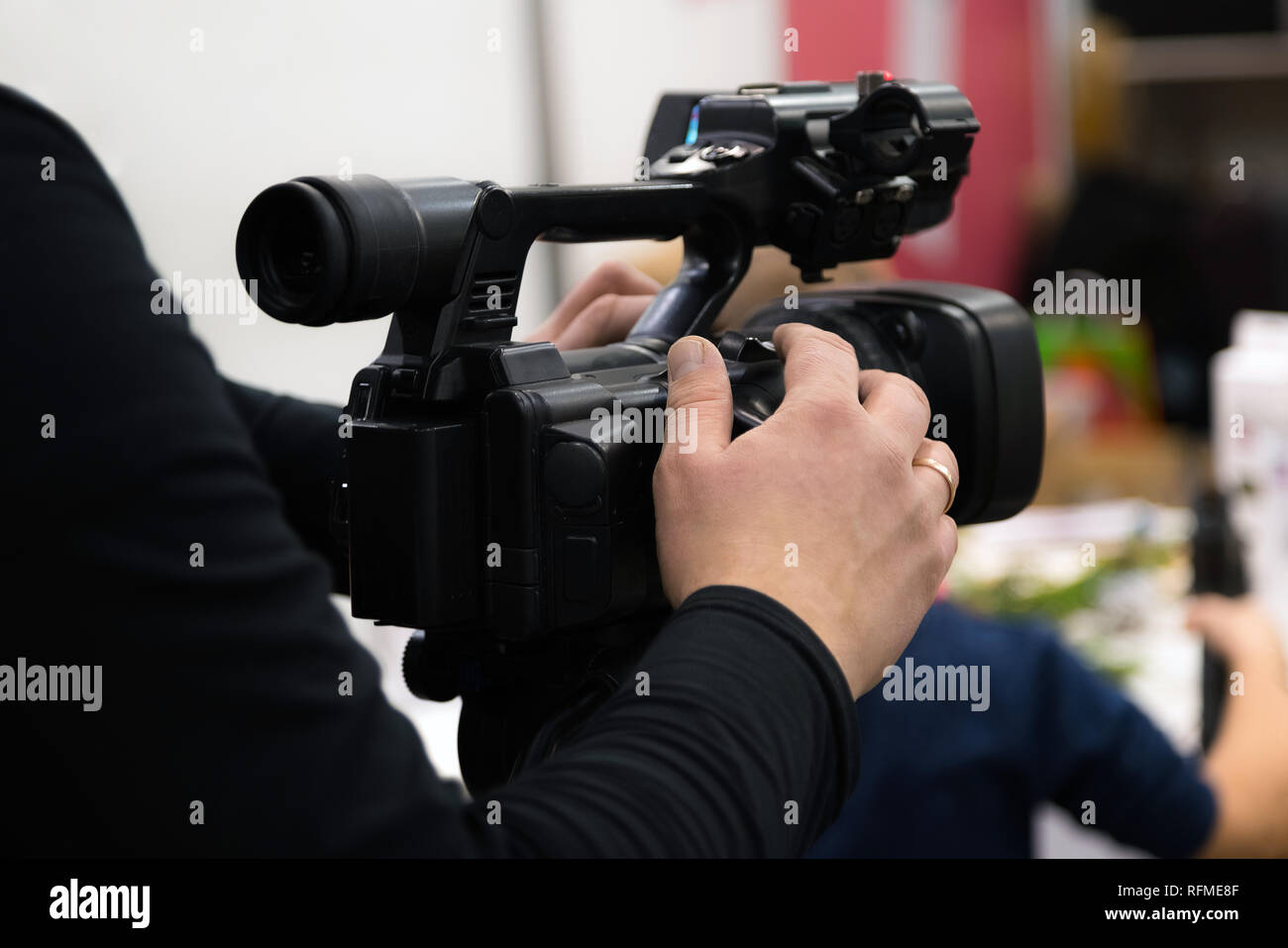 Operator working his equipment video hi-res stock photography and ...