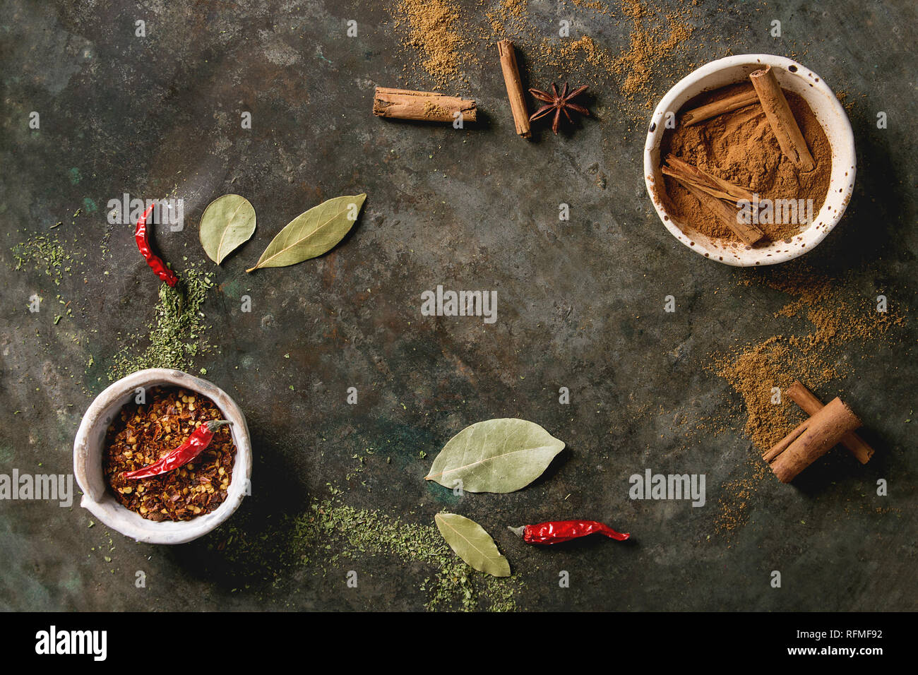 Variety of spices Stock Photo - Alamy