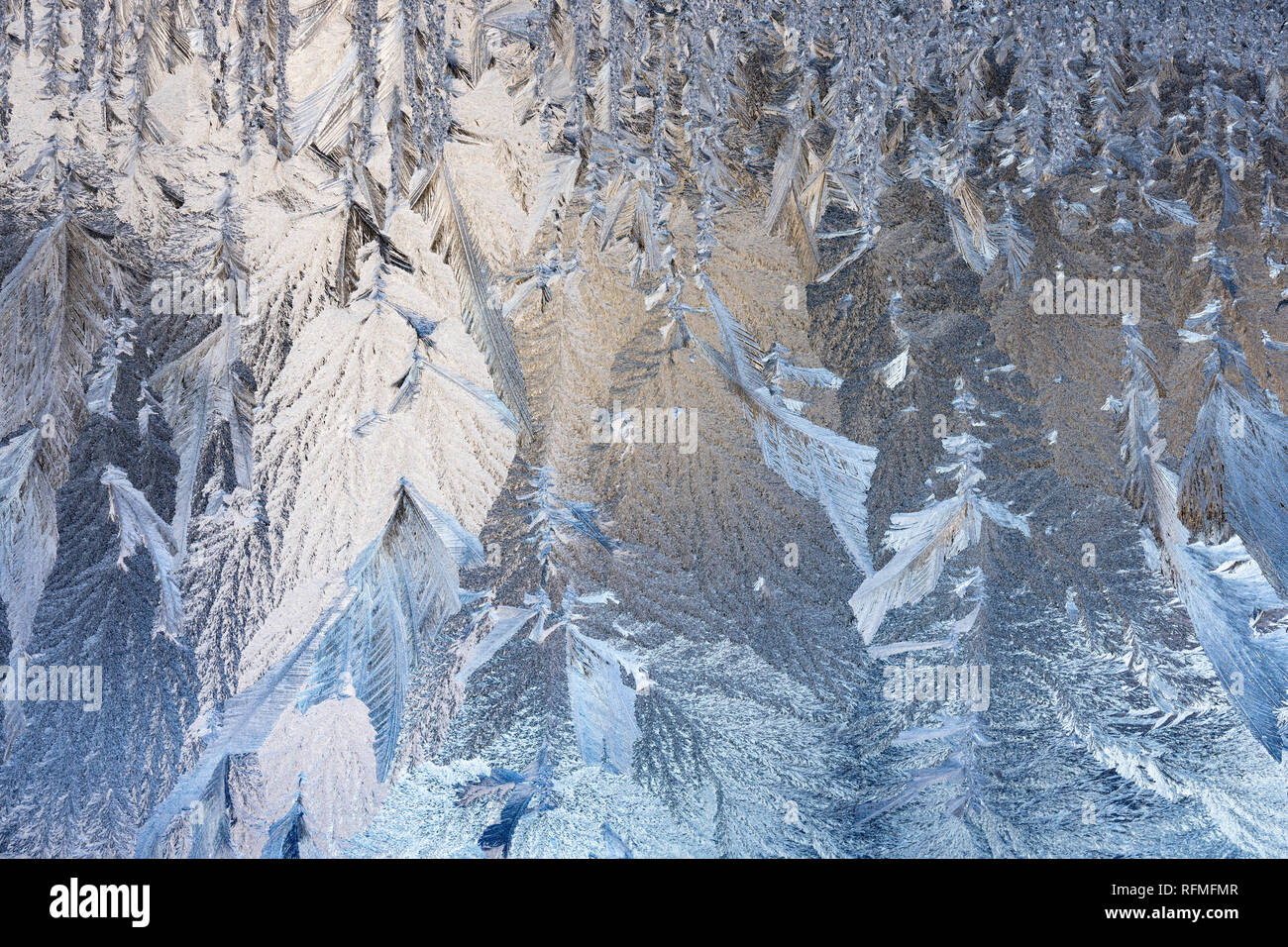 Frost patterns on Glass Stock Photo - Alamy