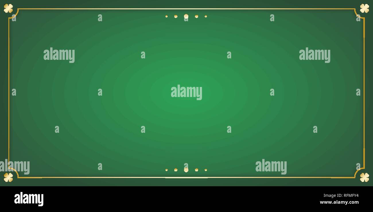 irish green rectangular greeting card. Green background with copy space ...