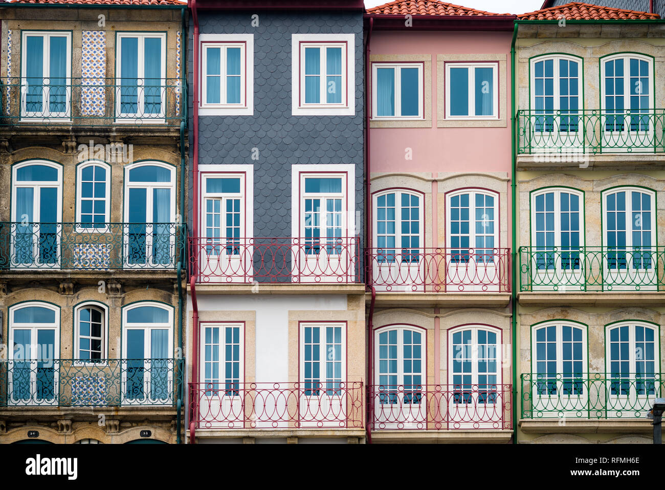 Picturesque colorful houses in Porto Stock Photo - Alamy