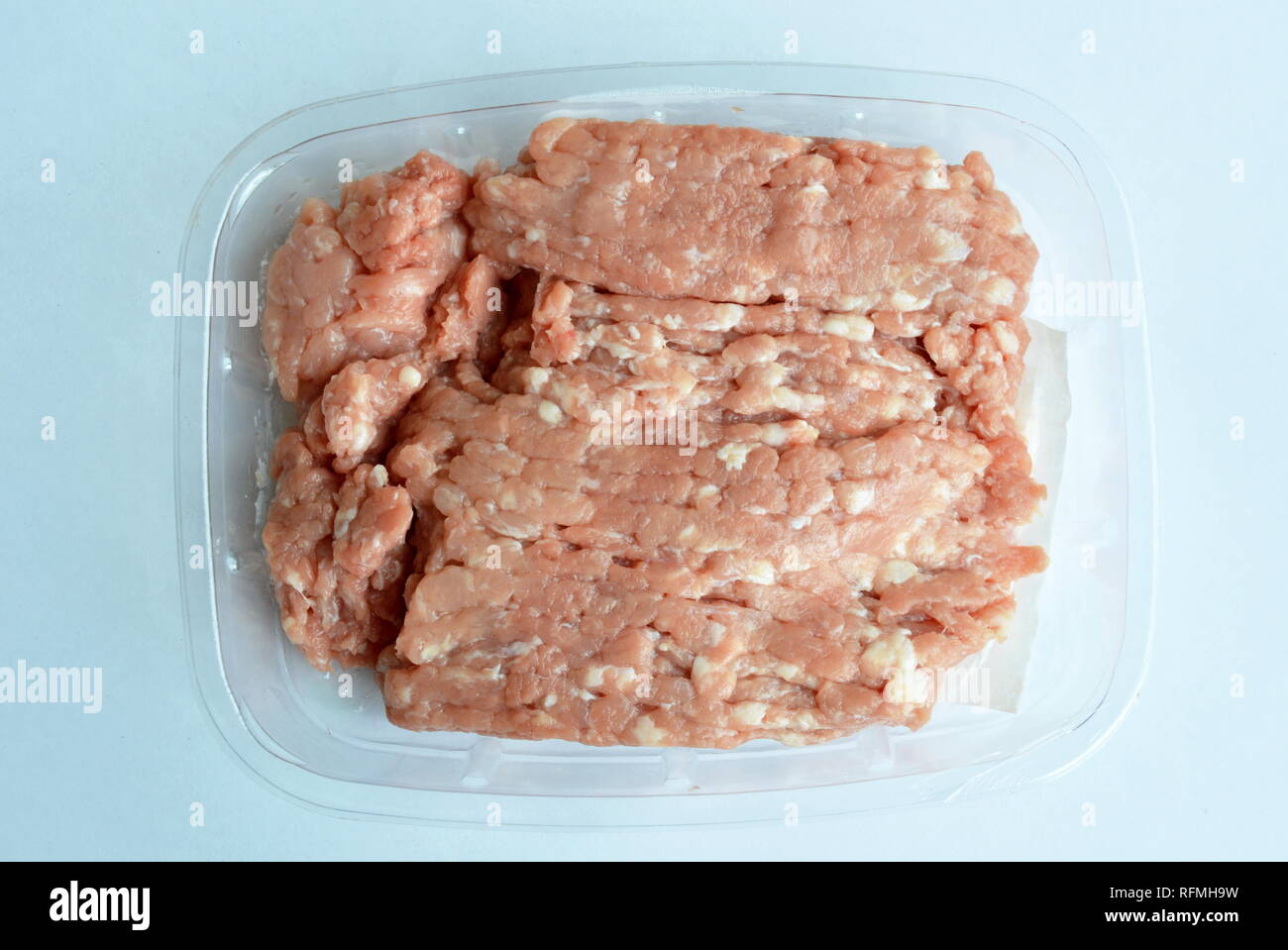 raw minced pork in plastic tray Stock Photo - Alamy
