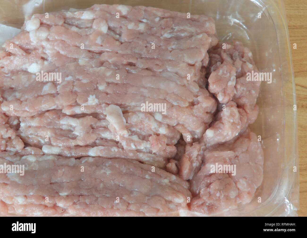 raw minced pork in plastic tray Stock Photo - Alamy