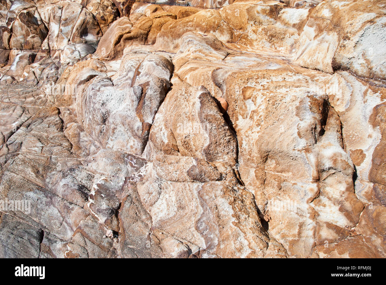 The abstract view of rocks in Red Point on St. Thomas island (U.S ...
