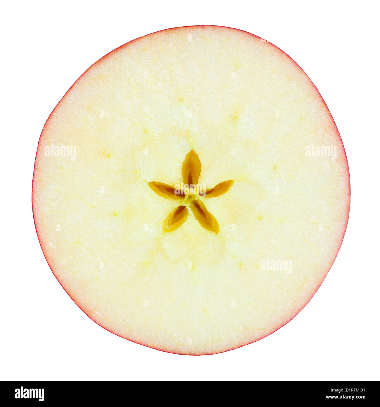 Apple slice isolated on white Stock Photo - Alamy