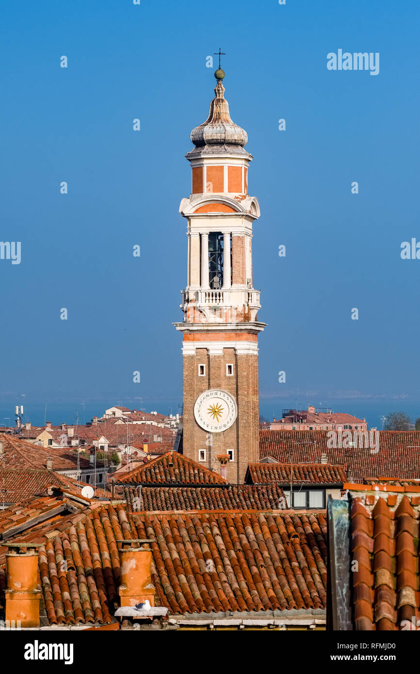Aerial view on the church Chiesa Cattolica Parrocchiale dei Santi ...