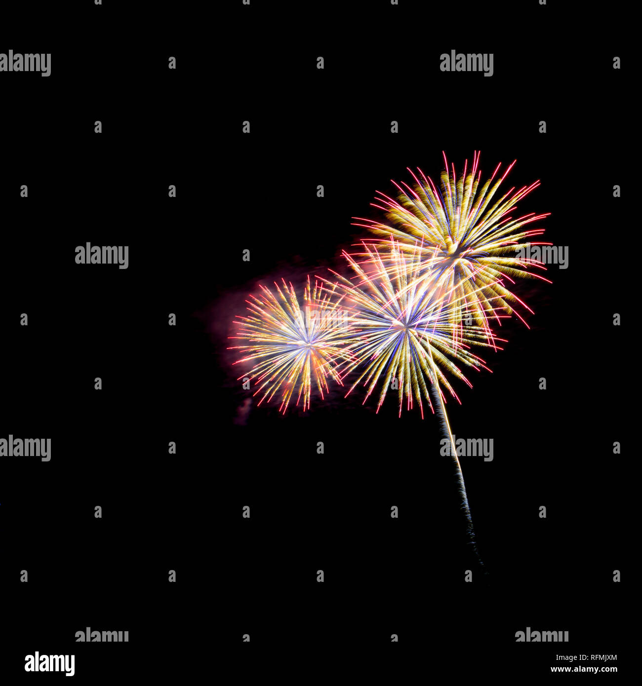 Abstract colored firework background with free space for text Stock ...