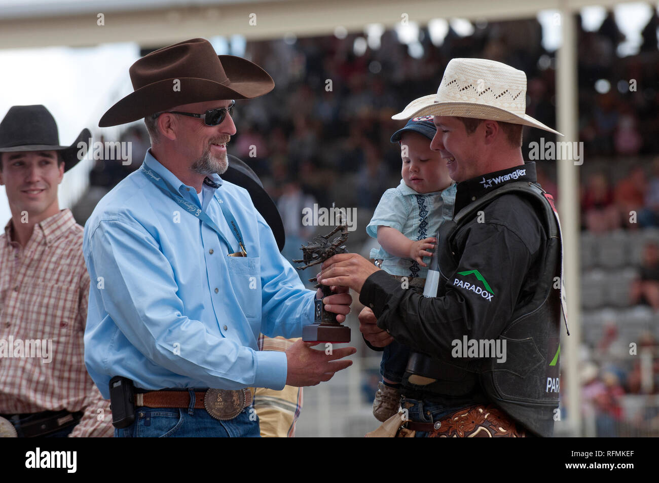 Award ceremony for one of the Calgary Stampede winners, Calgary ...