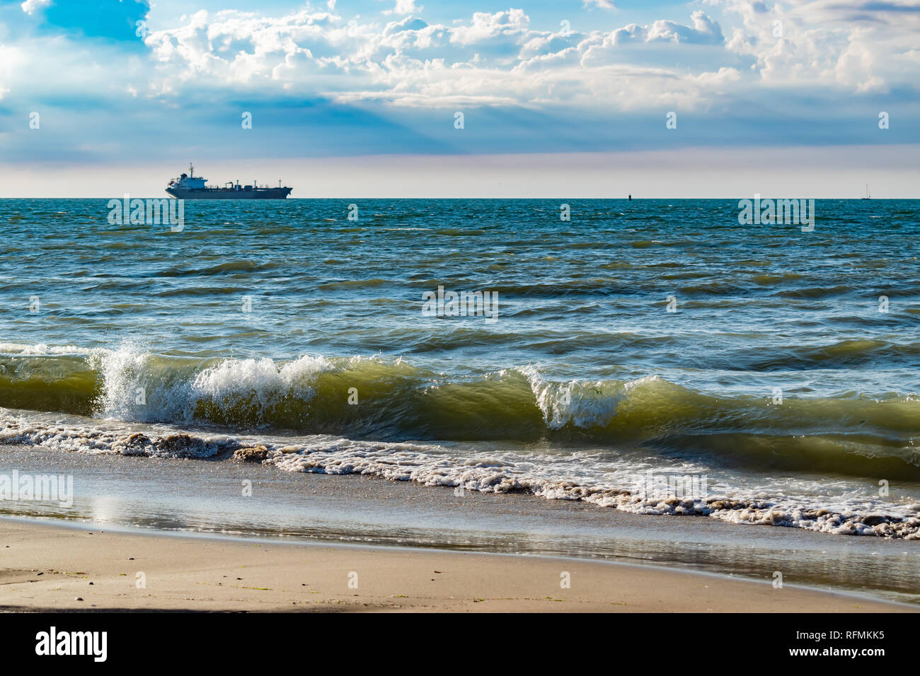Nature, water, environment and paysage concept: view of the North Sea ...