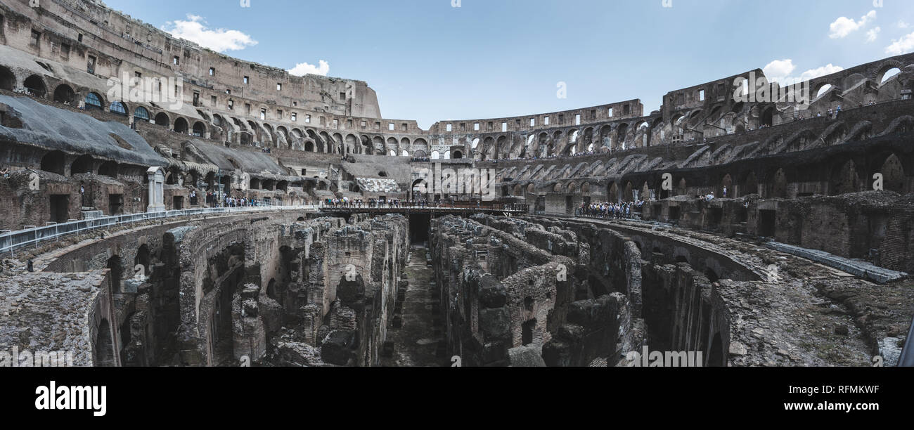 colosseum rome crowded with turists in Rome , Italy Stock Photo - Alamy