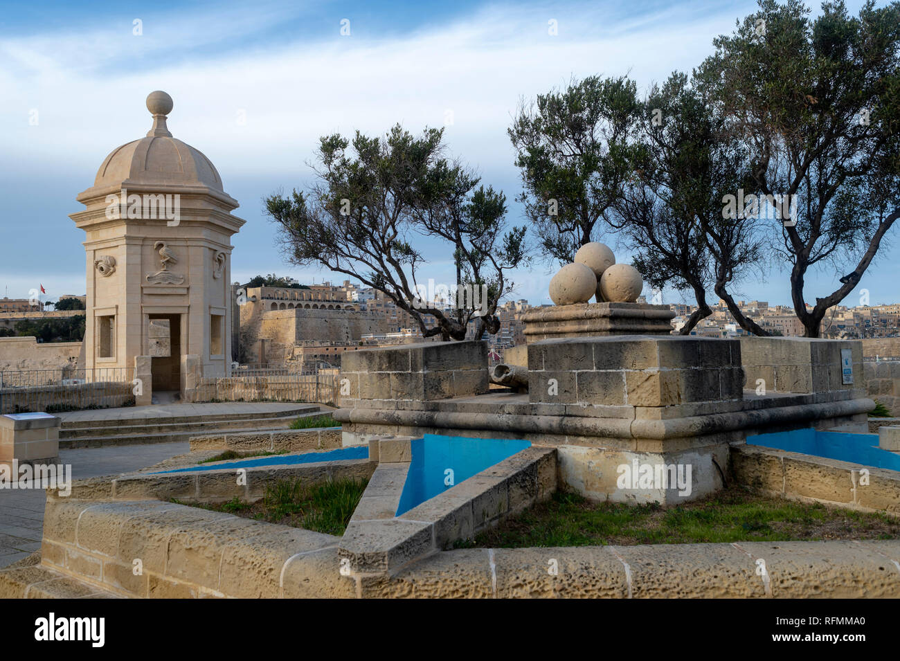 The Eye Ear Vedette Watchtower in Senglea, Malta Stock Photo - Alamy