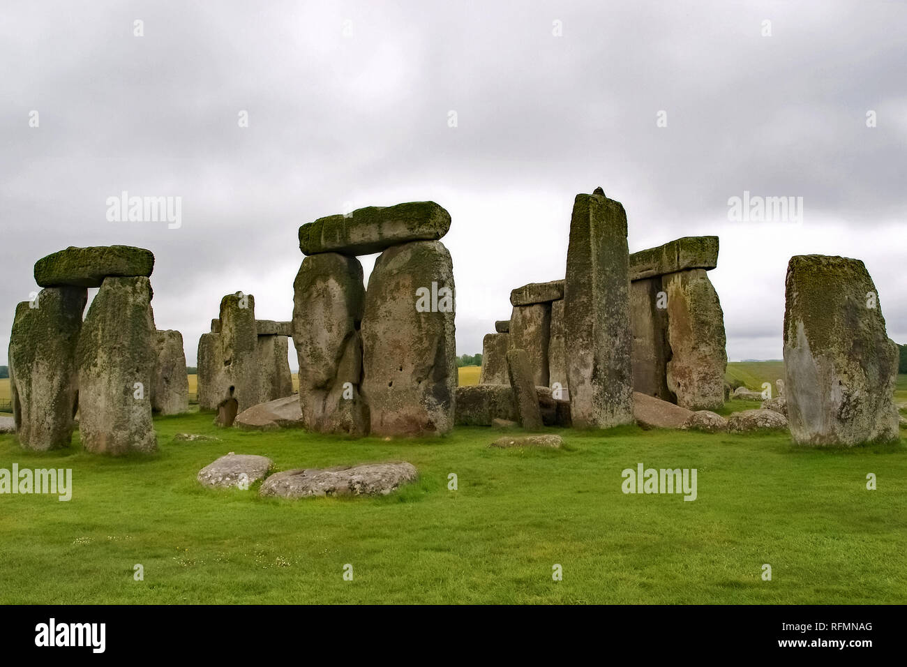 Stonehenge on a Rainy Day Stock Photo - Alamy