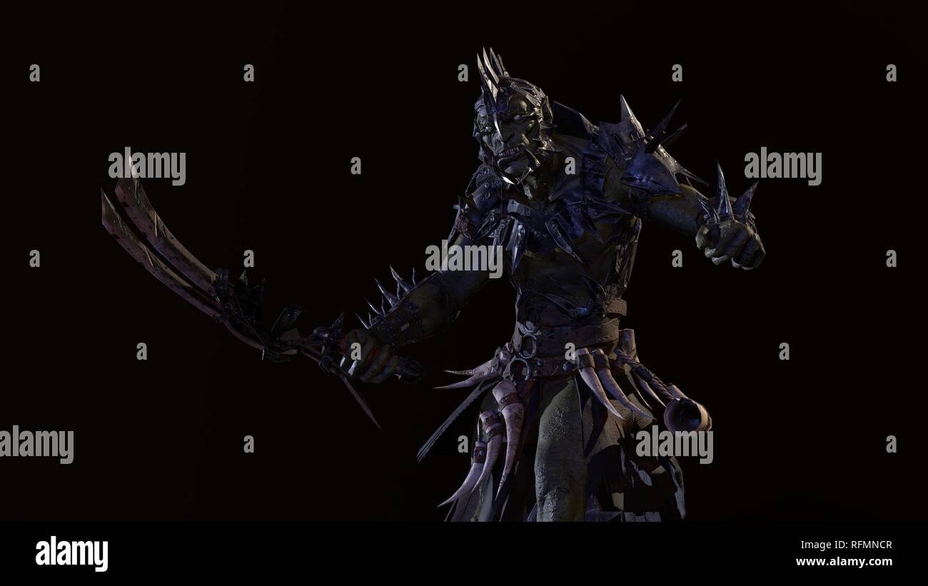 ferocious orc fighter Stock Photo - Alamy