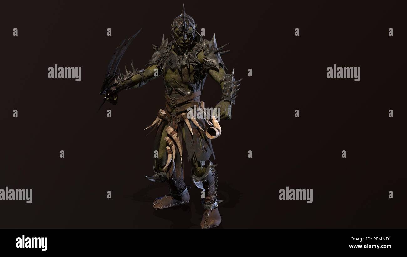 ferocious orc fighter Stock Photo - Alamy