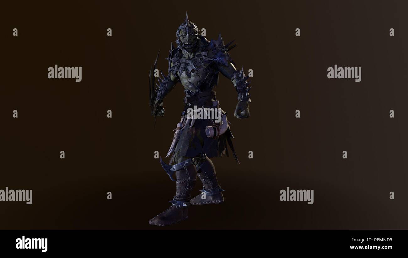 ferocious orc fighter Stock Photo - Alamy