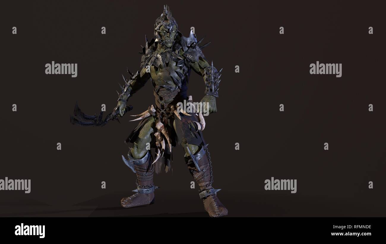 ferocious orc fighter Stock Photo - Alamy