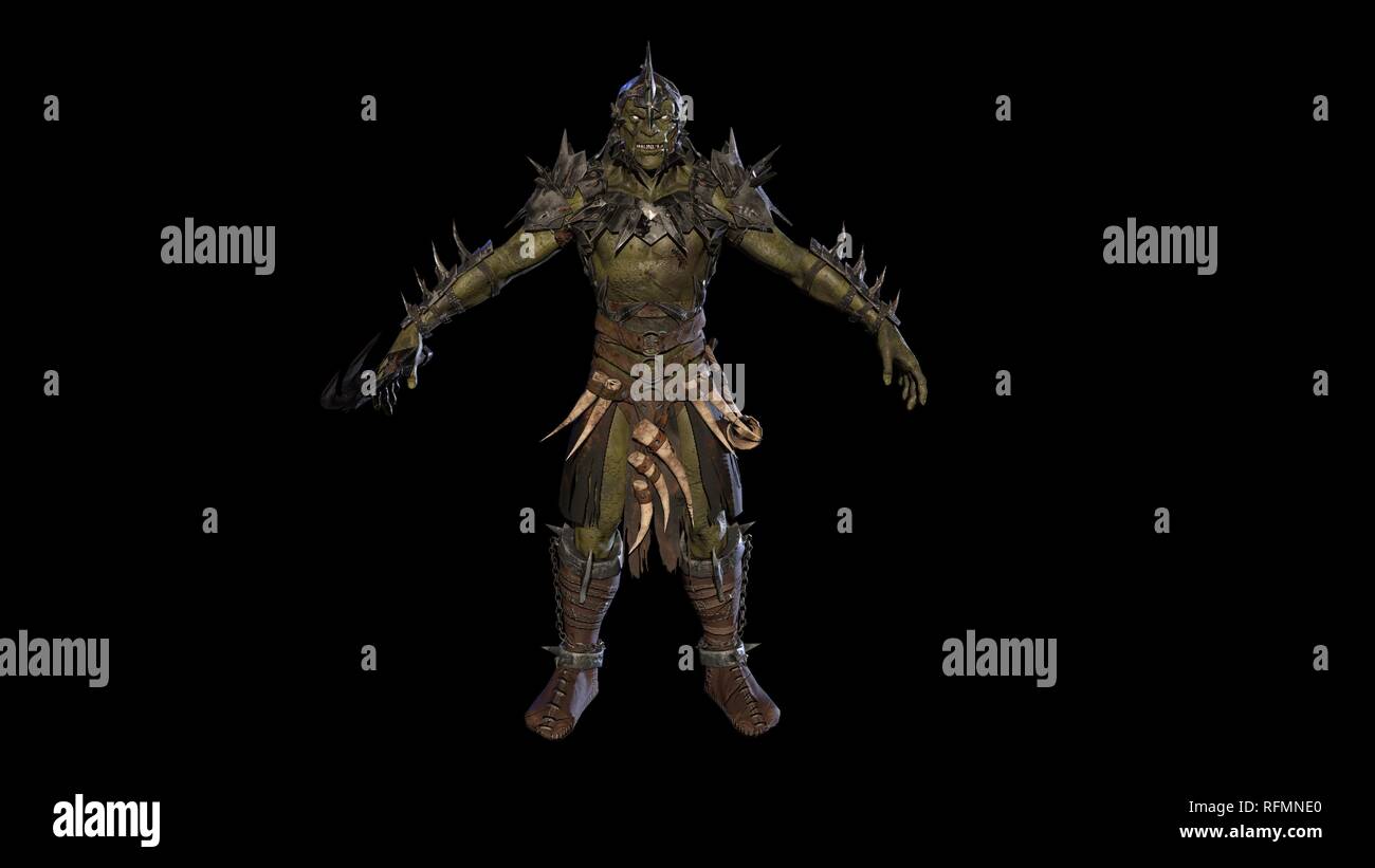 ferocious orc fighter Stock Photo - Alamy