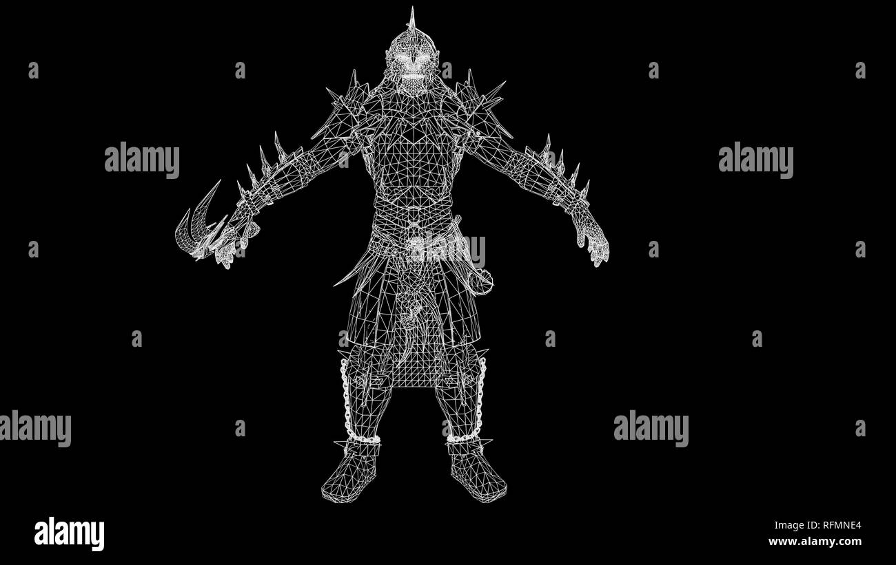 ferocious orc fighter Stock Photo - Alamy