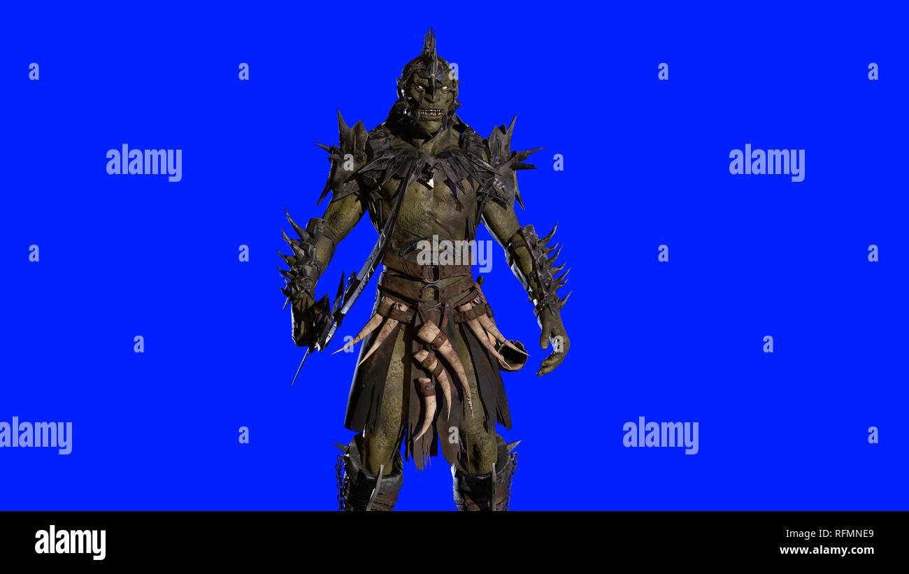 ferocious orc fighter Stock Photo - Alamy