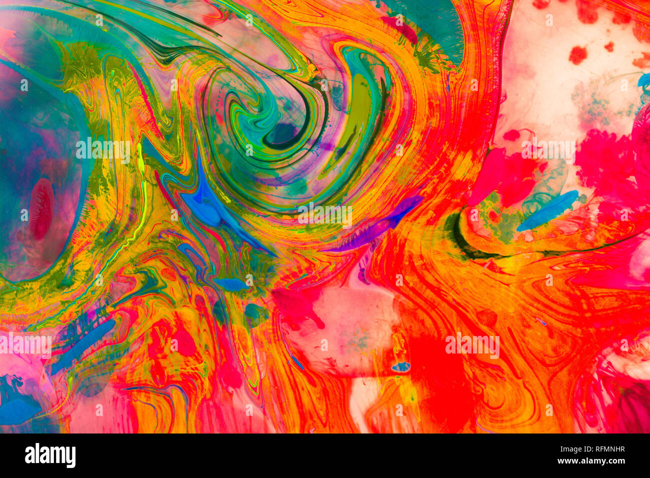 Traditional Ottoman Turkish abstract marbling art patterns as ...