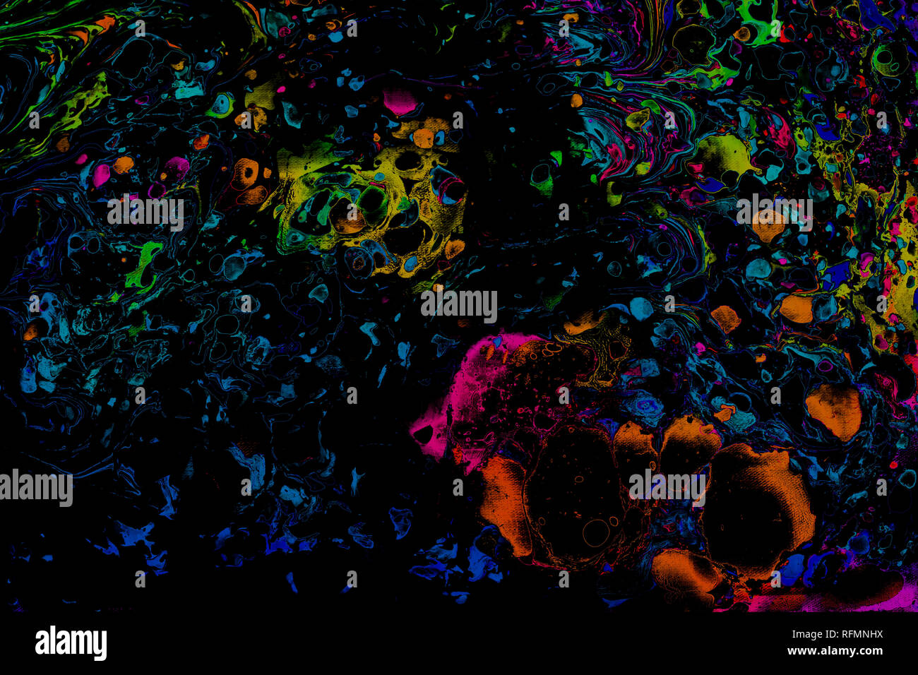 Traditional Ottoman Turkish abstract marbling art patterns as ...