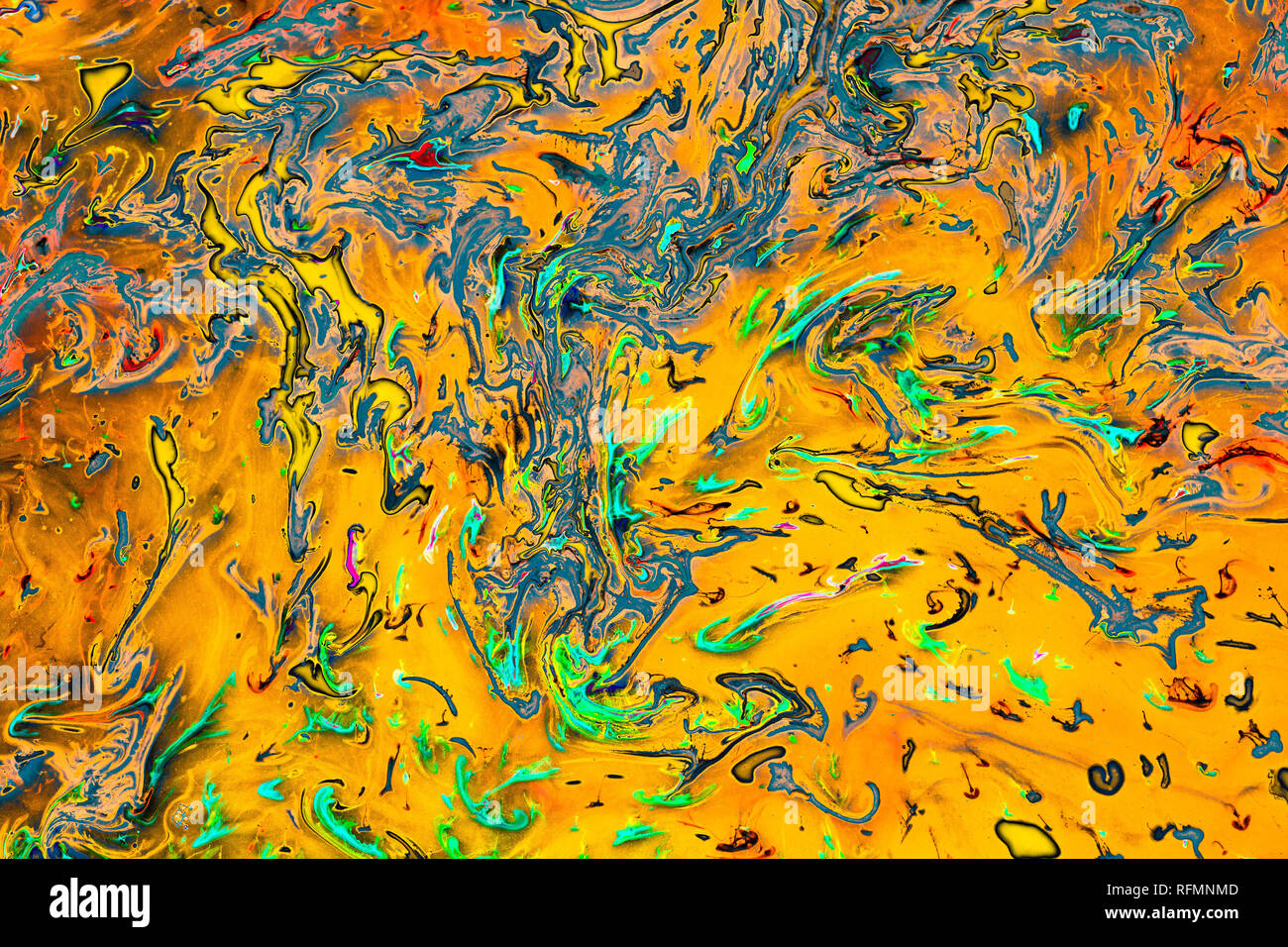 Traditional Ottoman Turkish abstract marbling art patterns as ...