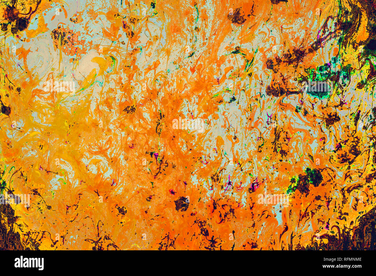 Traditional Ottoman Turkish abstract marbling art patterns as ...