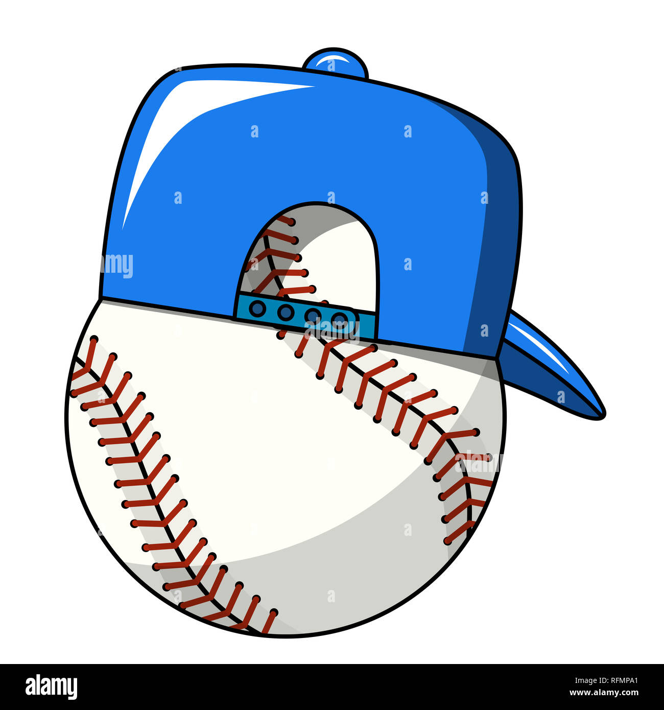 baseball ball cap character mascot cartoon vector isolated on white ...
