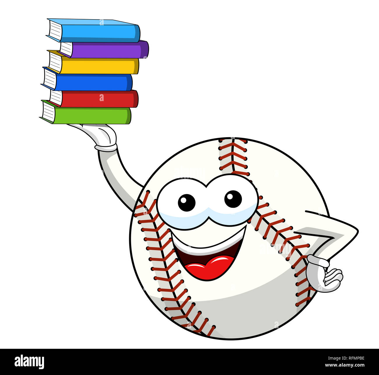 Cartoon pile books hi-res stock photography and images - Alamy
