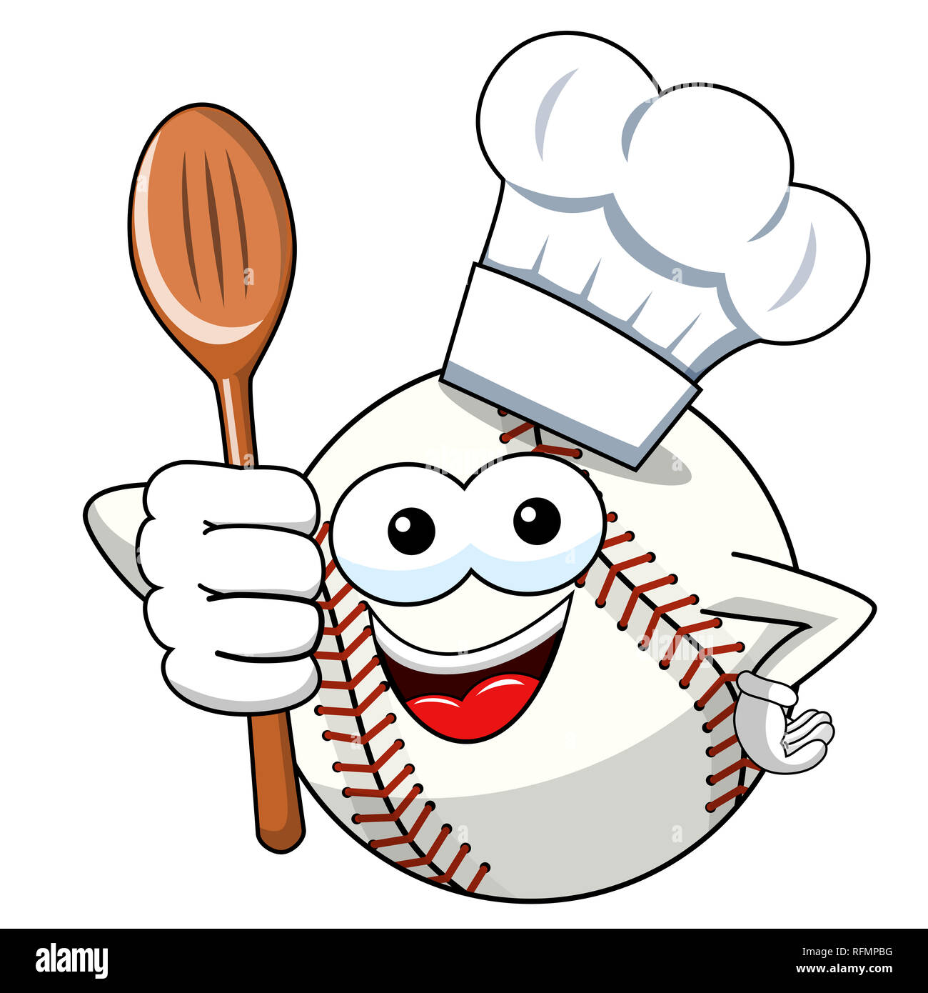 Cartoon character spoon happy Cut Out Stock Images & Pictures - Alamy