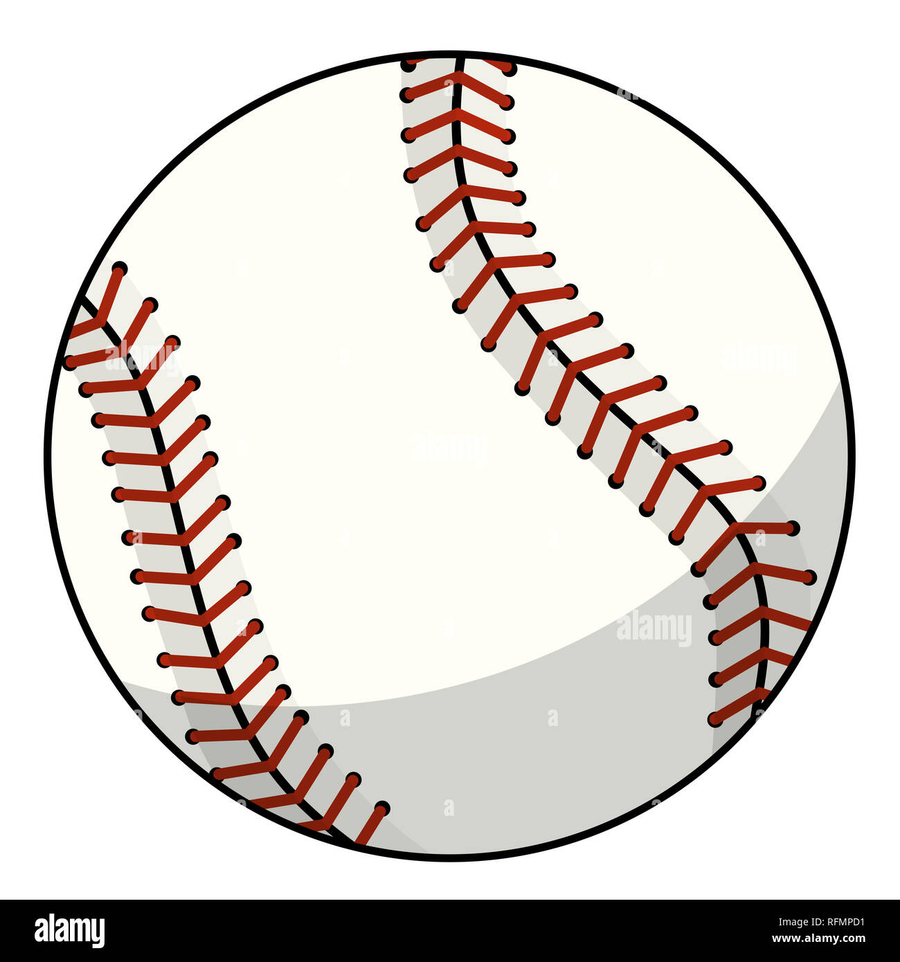 baseball ball character mascot cartoon vector isolated on white Stock ...